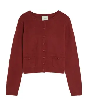 REFORMATION Clara Cashmere Cardigan - Red