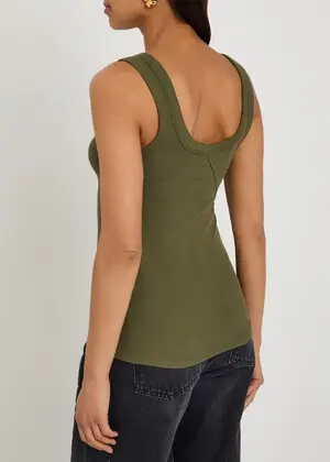 Rag & Bone Scoop-neck Ribbed Stretch-cotton Tank