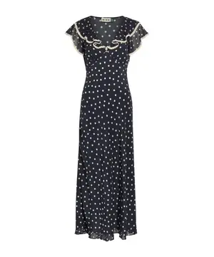 Rixo Polka Dot Dress - Black