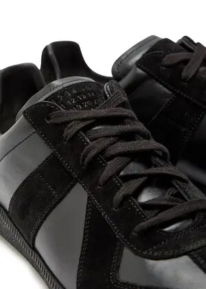 MAISON MARGIELA Replica Panelled Leather Sneakers - Black