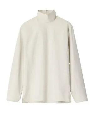 LEMAIRE Stand-collar Top In Light Cotton Chambray - Pear