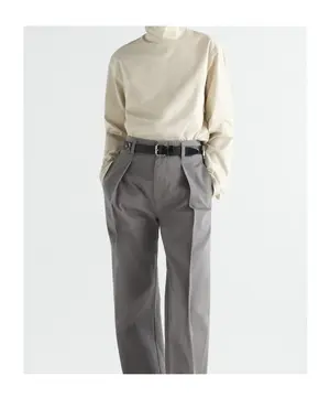 LEMAIRE Stand-collar Top In Light Cotton Chambray