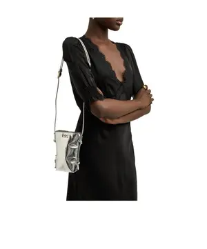 GANNI Metallic-finish Crossbody Bag