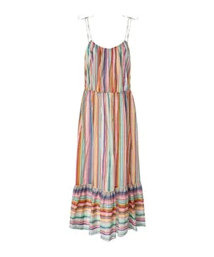 Missoni Sleeveless Zigzag Pattern Maxi Dress - Pink