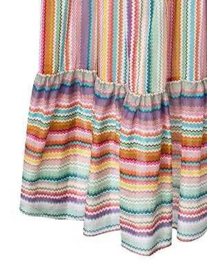 Missoni Sleeveless Zigzag Pattern Maxi Dress