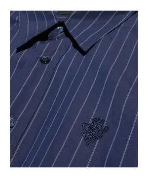 Gucci Pinstripe Shirt With Embroidery
