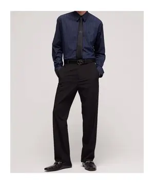 Gucci Pinstripe Shirt With Embroidery
