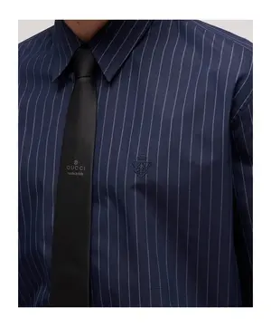 Gucci Pinstripe Shirt With Embroidery