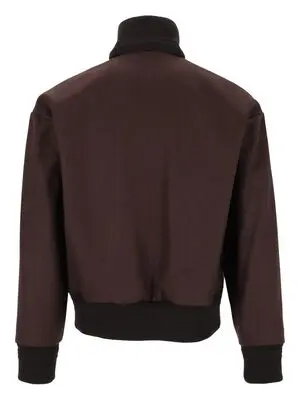 Barena Venezia Zip-up Bomber Jacket With High Collar And Ribbed Trim