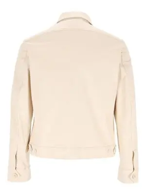 Barena Venezia Collarless Jacket With Button-front And Patch Pocket