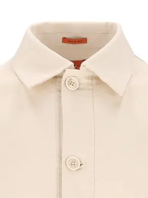 Barena Venezia Collarless Jacket With Button-front And Patch Pocket