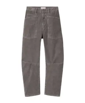 NILI LOTAN Shon Pleated Stretch Corduroy Trousers - Sage Ash