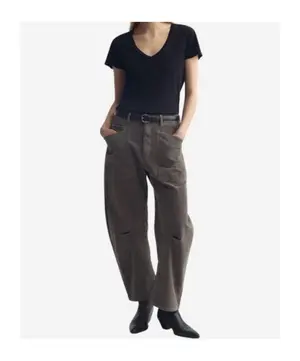 NILI LOTAN Shon Pleated Stretch Corduroy Trousers - Sage Ash