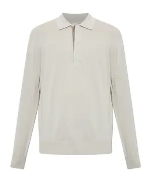 Eleventy Zip Polo Knitted Sweater