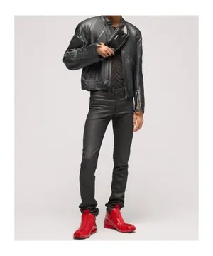 Gucci Washed Cotton Denim Skinny Pants