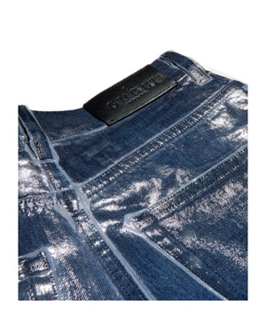 Gucci High-waisted Washed And Coated Jeans With Laminated Detailing