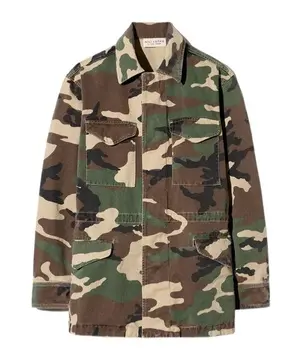 NILI LOTAN Camouflage Print Utility Jacket
