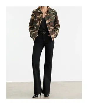 NILI LOTAN Camouflage Print Utility Jacket