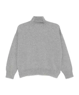 D.exterior High-neck Knit Sweater - Gray