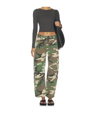 NILI LOTAN Camouflage Print Casual Trousers