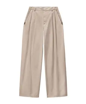 Alexander Wang Side Zip Mid-rise Tailored Pant - Stone