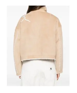 ERMANNO FIRENZE Stand-collar Zip-up Embroidered Jacket - No