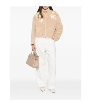 ERMANNO FIRENZE Stand-collar Zip-up Embroidered Jacket - No