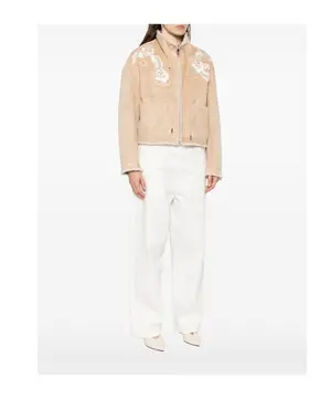 ERMANNO FIRENZE Stand-collar Zip-up Embroidered Jacket - No