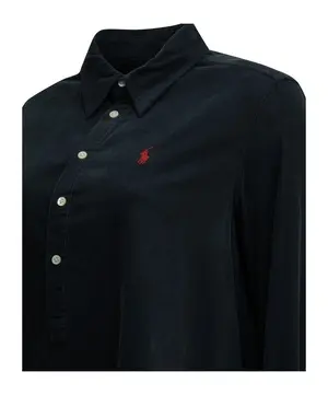 Polo Ralph Lauren Corduroy Embroidered Pony Shirt Dress
