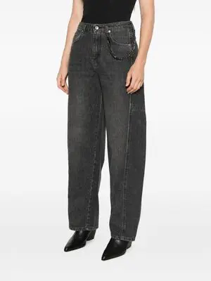 ERMANNO FIRENZE Chain-detail Denim Trousers
