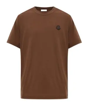 Moncler Crew Neck Short-sleeved T-shirt - Brown