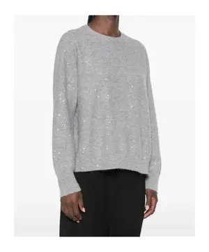 Fabiana Filippi Sequin Embellished Round Neck Sweater