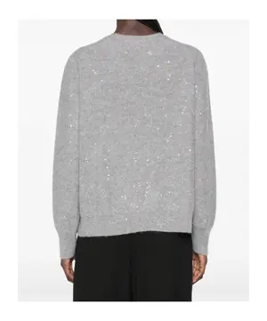 Fabiana Filippi Sequin Embellished Round Neck Sweater