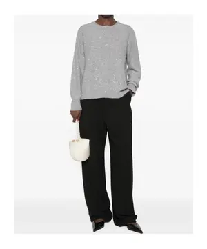 Fabiana Filippi Sequin Embellished Round Neck Sweater
