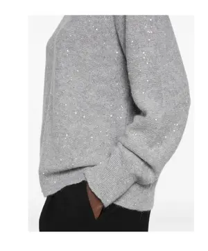 Fabiana Filippi Sequin Embellished Round Neck Sweater