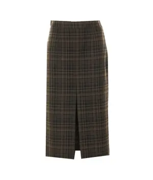 ANIYE BY Noa Checked Midi Skirt - No