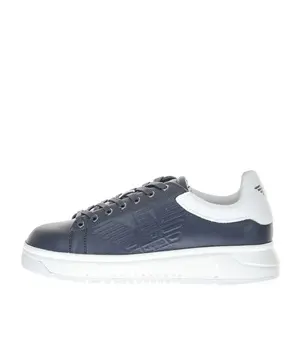 Emporio Armani Round Toe Lace-up Sneakers
