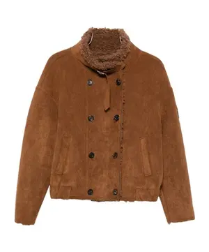 ERMANNO FIRENZE Double-breasted Casual Jacket - Brown