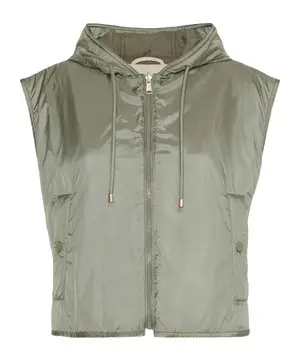 Max Mara Reversible Water-repellent Padded Gilet - Khaki