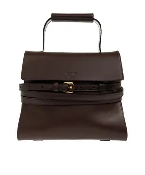 Moschino Flap Handbag - Brown