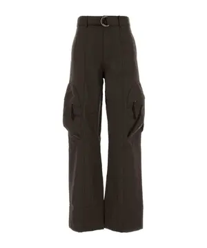 THE FRANKIE SHOP Logo Cargo Pants - Brown