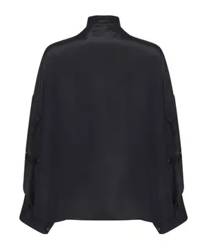 ERMANNO FIRENZE Lace-trim Pussy-bow Blouse