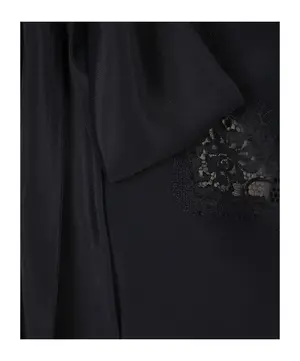 ERMANNO FIRENZE Lace-trim Pussy-bow Blouse