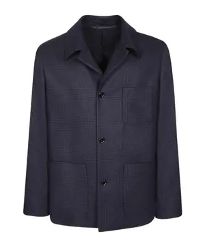 LARDINI Long-sleeve Jacket With Check Pattern