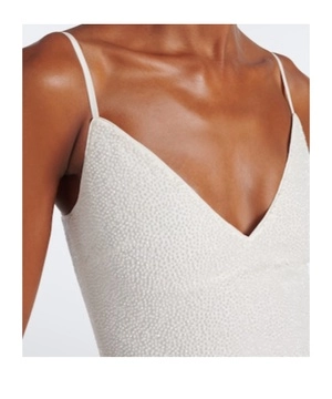Roland Mouret Embellished V-neck Gown