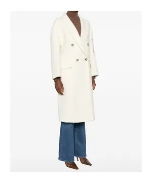 ERMANNO FIRENZE Floral Embroidered Double-breasted Coat