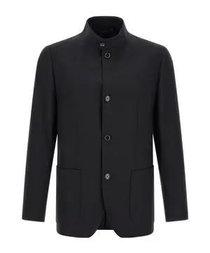LARDINI Single-breasted Blazer - Black