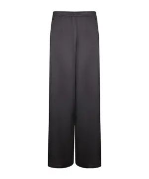 Fabiana Filippi Wide-leg Satin Trousers - Black