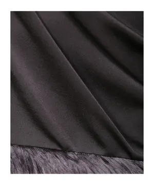 Fabiana Filippi Ostrich Feather Embellished Asymmetrical Top