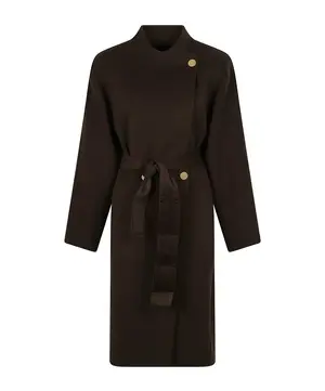 Alberta Ferretti Belted Coat - Black